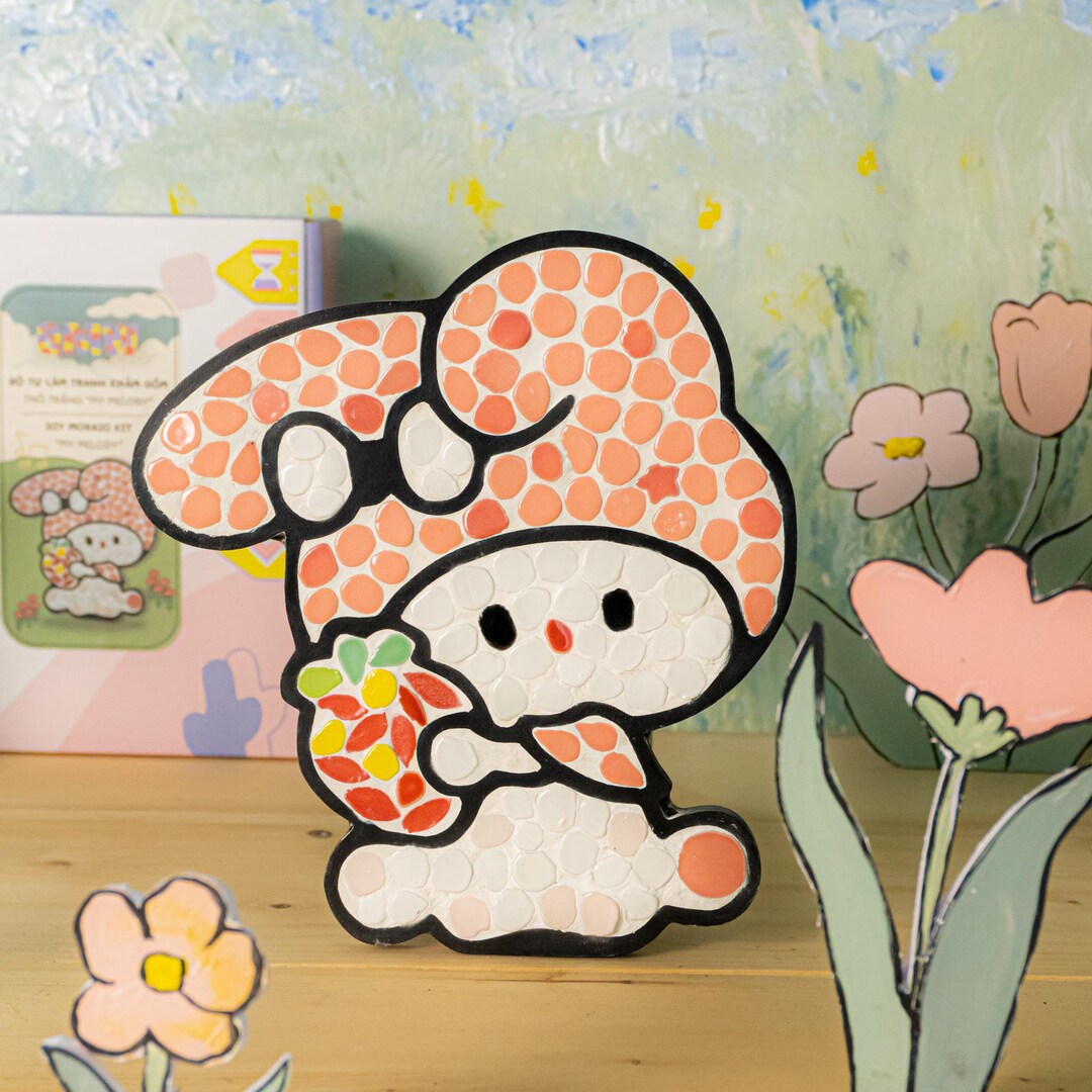 DIY Melody Bunny Ceramic Mosaic Kit Crafts Gift for Kids, Birthday Gift ...
