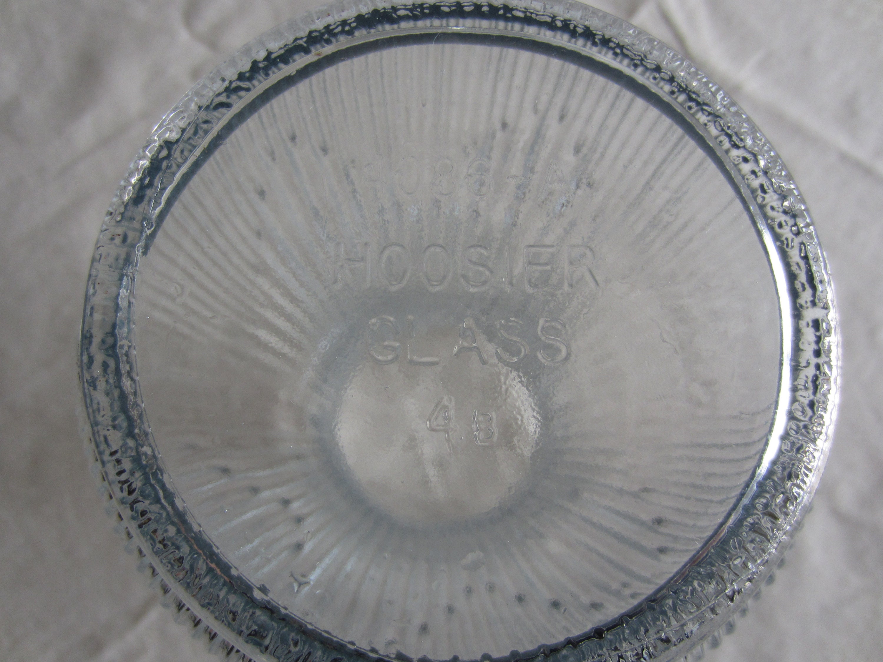 Hoosier USA Clear Ribbed Glass Vase/4086 4 B - Etsy