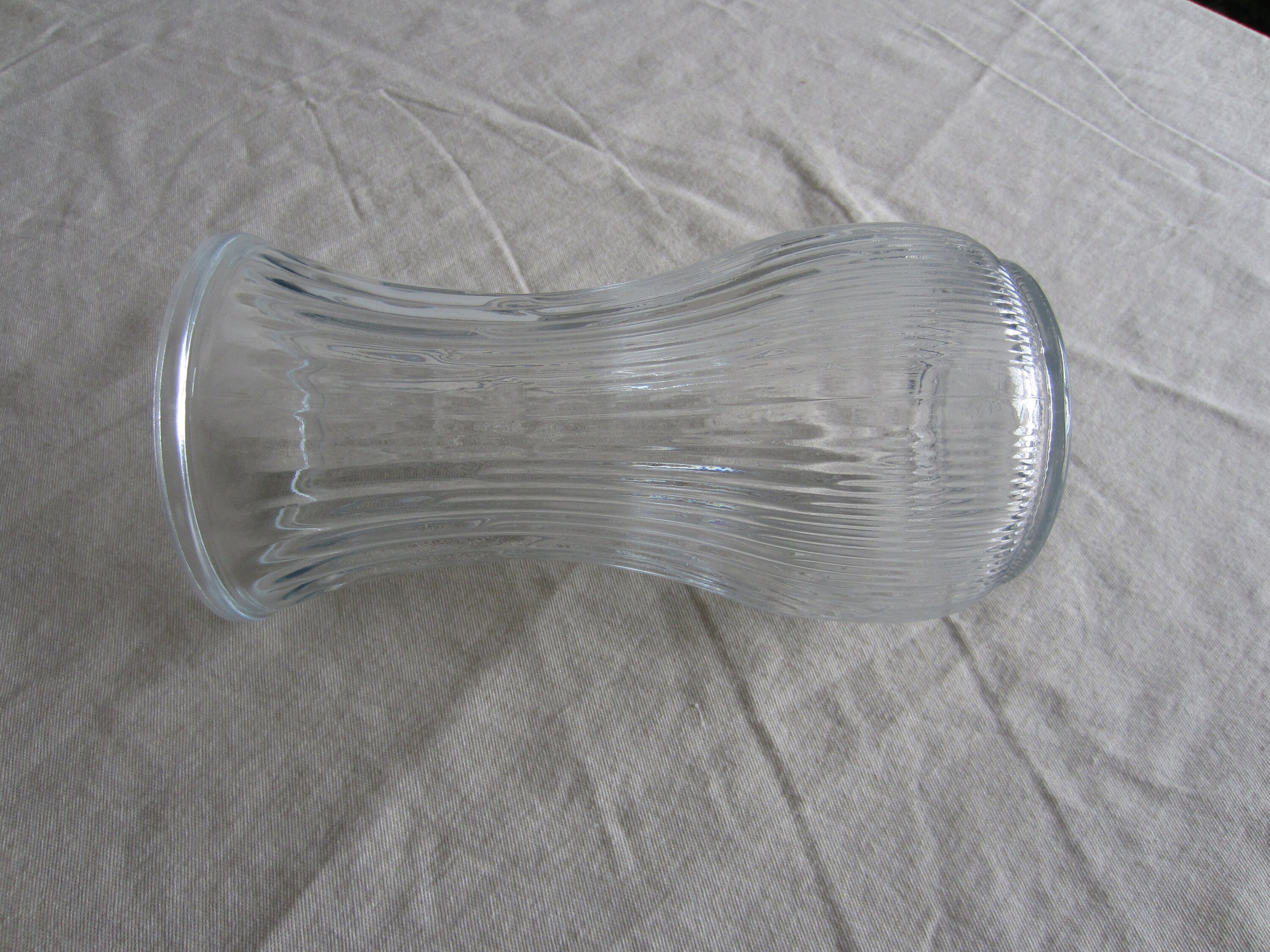 Hoosier USA Clear Ribbed Glass Vase/4086 4 B - Etsy