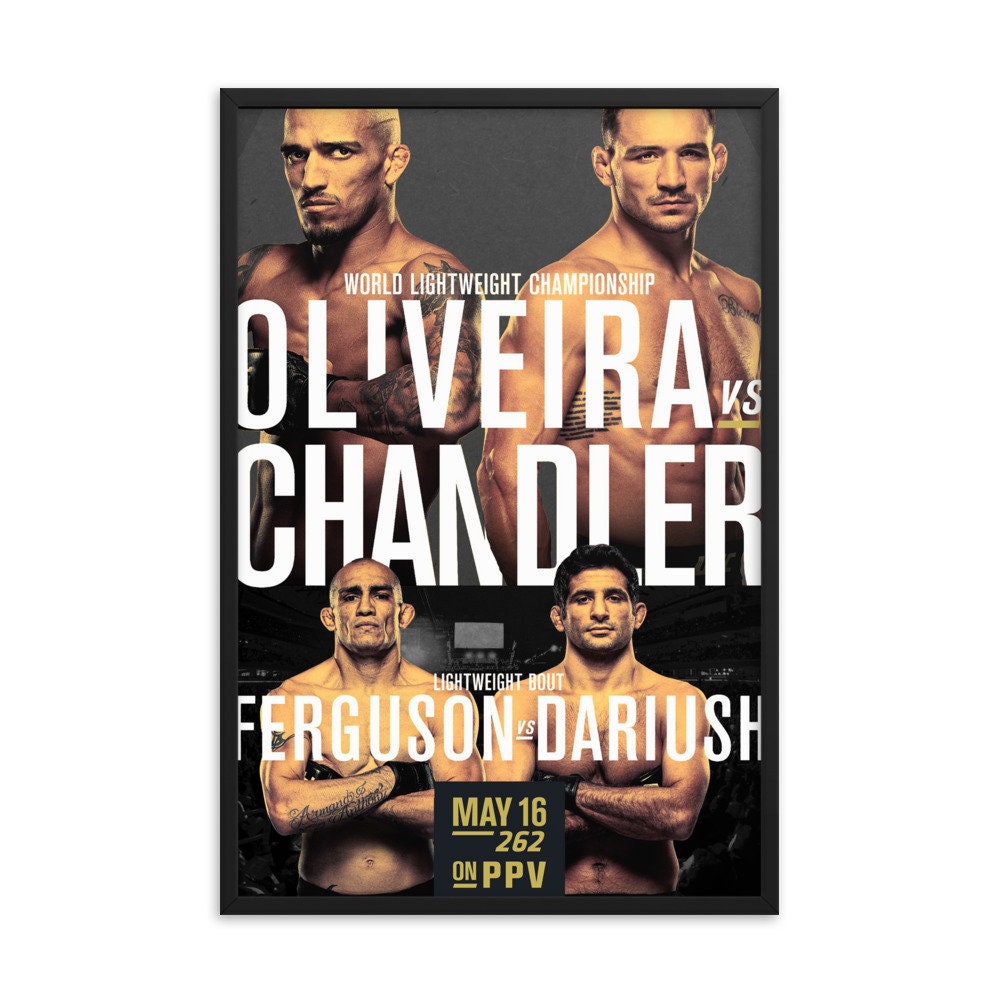 UFC 262 Framed Poster Charles Oliveira Michael Chandler Tony | Etsy