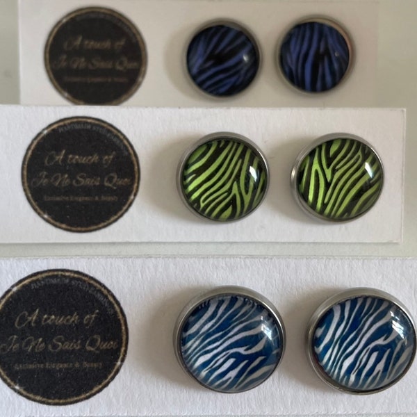Zebra Earrings - Etsy UK