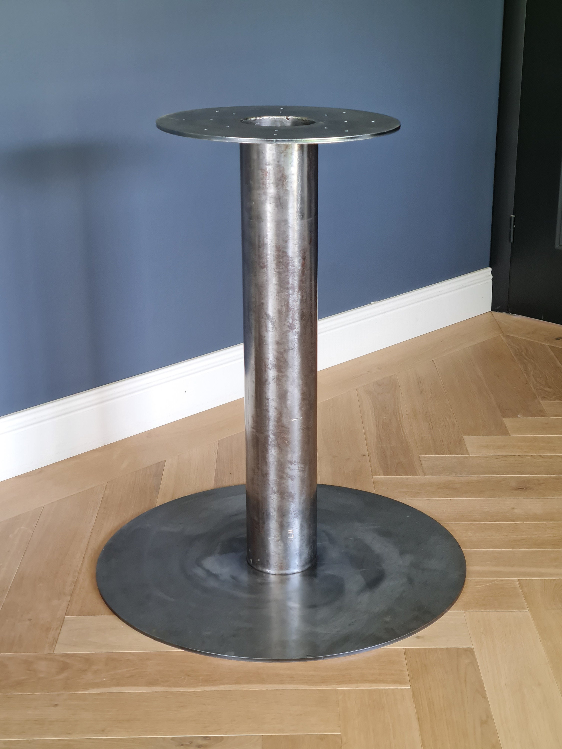 Brushed steel round table feet | Etsy