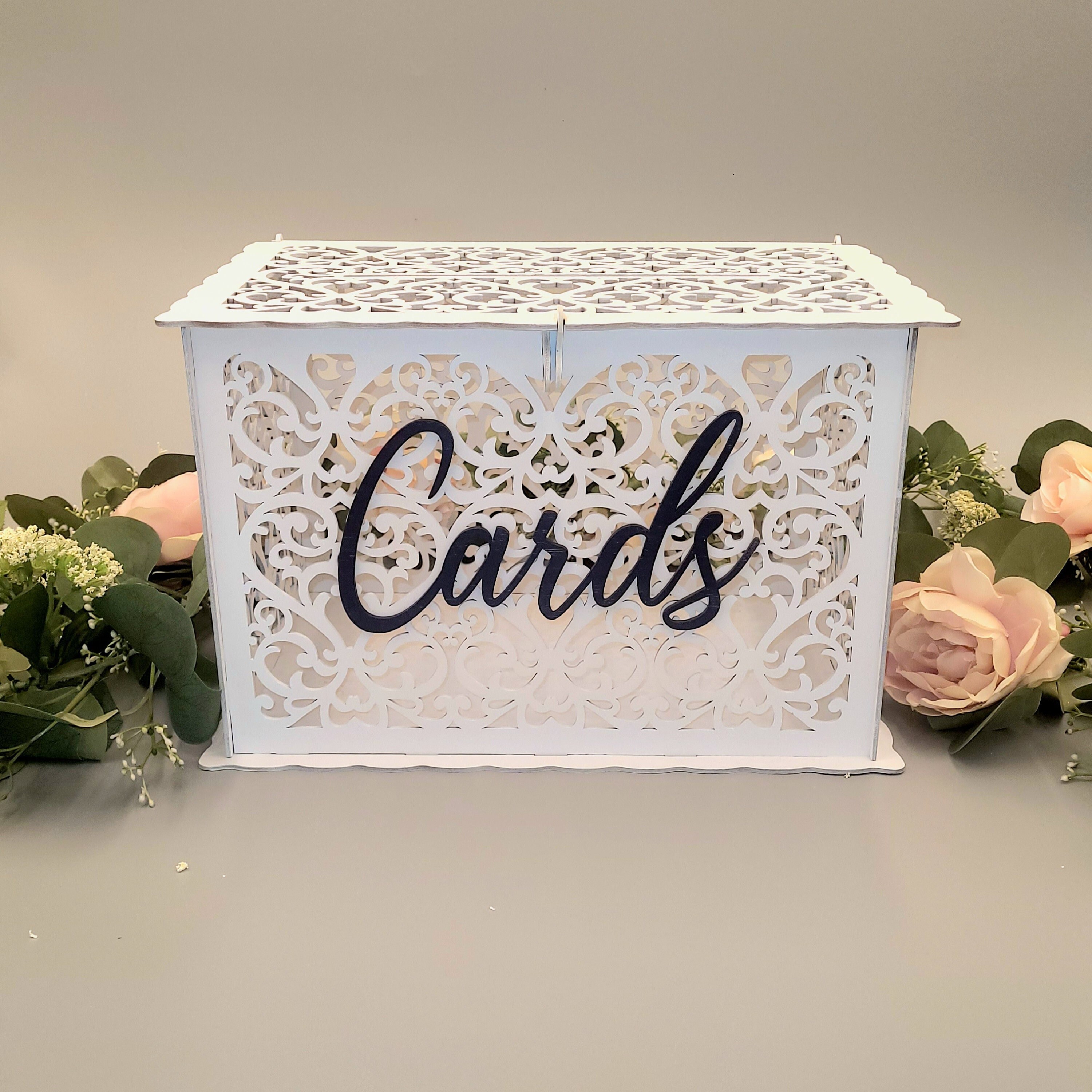Laser Cut Wedding Greeting Card Box With Latch for Lock - Etsy