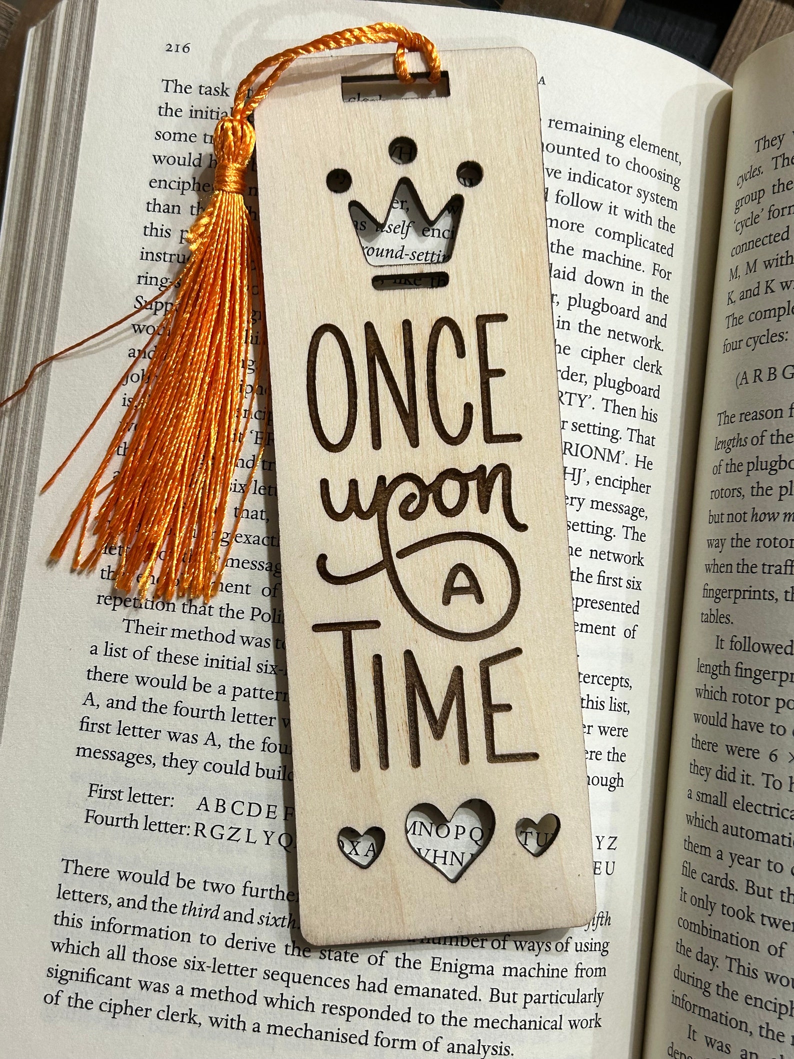 Laser Cut & Engraved Wooden Bookmark With Tassle - Etsy