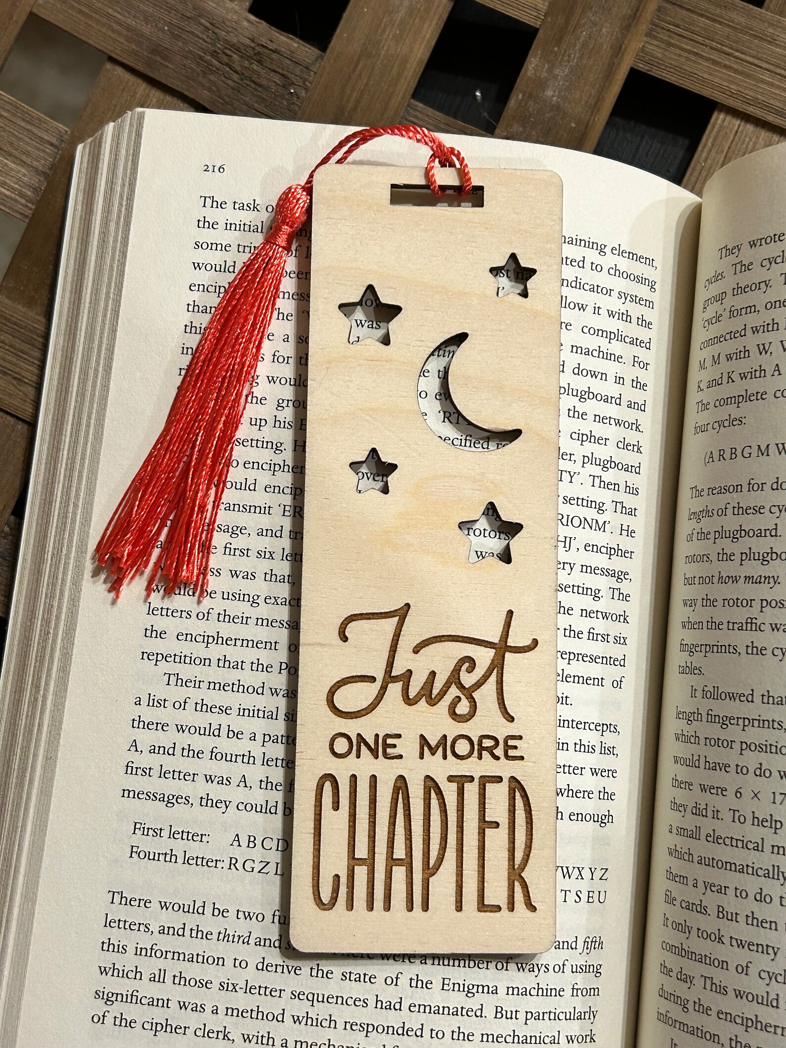 Laser Cut & Engraved Wooden Bookmark With Tassle - Etsy