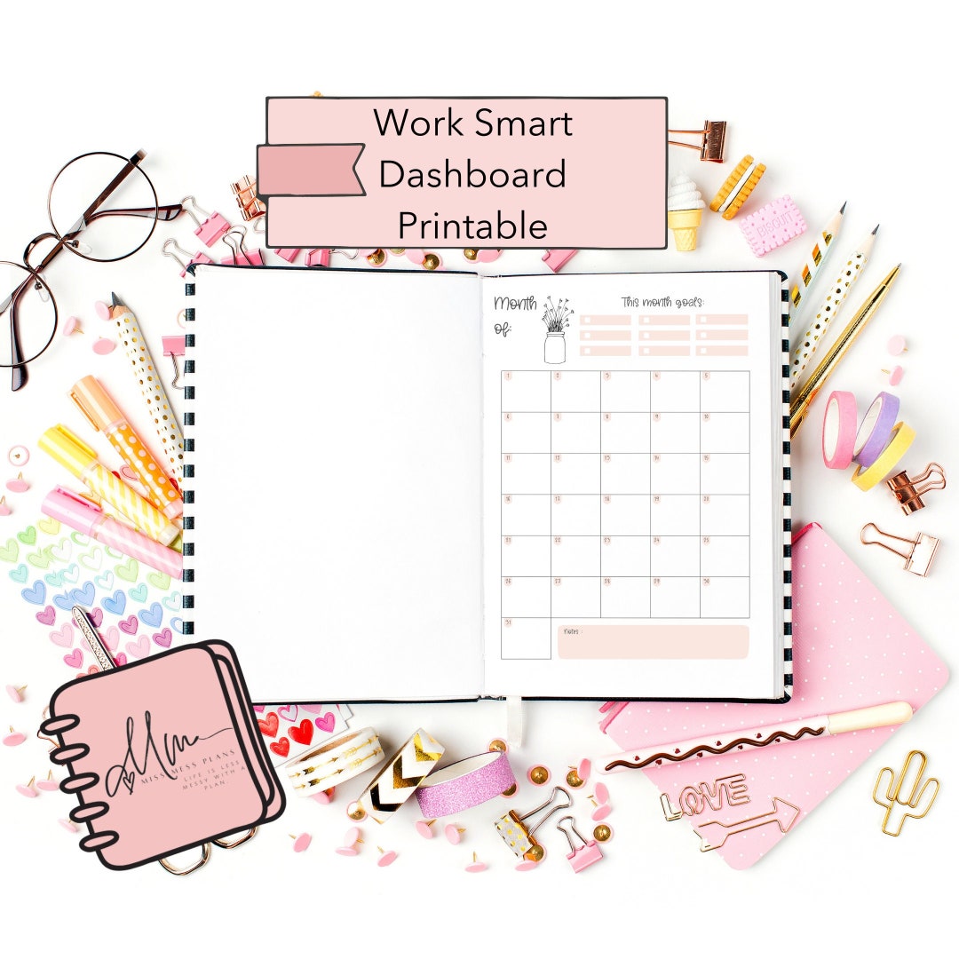 Work Smart Work Themed Dashboard Printable digital Download - Etsy