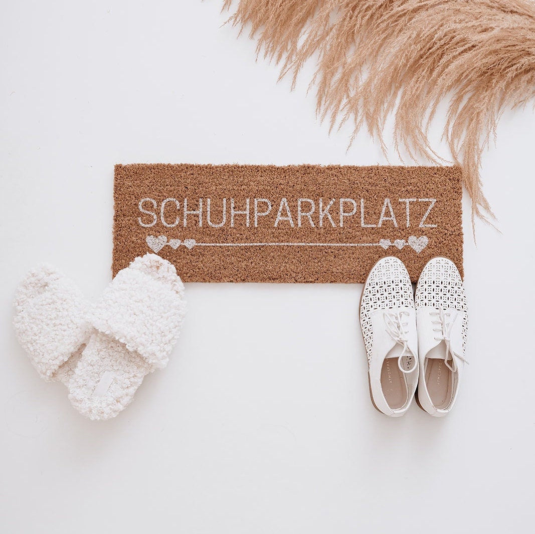 Fußmatte Schuhparkplatz Geschenk zum Einzug Schuhmatte - Etsy.de