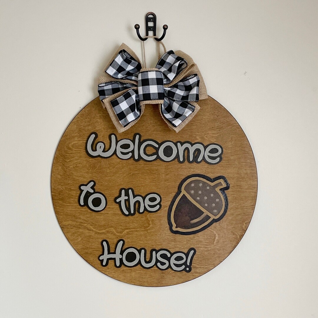 Large Welcome to the Nut House Sign Fall Theme Decor - Etsy