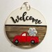 Large Welcome Red Pickup Truck Wood Sign 8 Interchangeable - Etsy