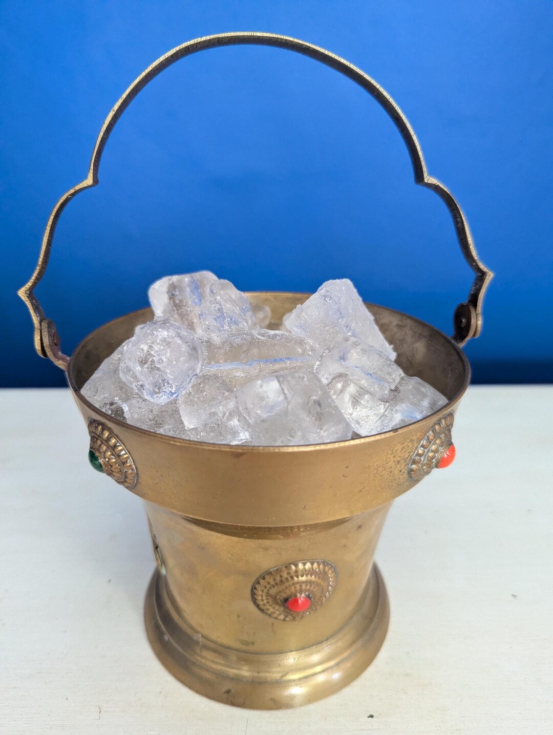 Vintage Brass Embellished Ice Bucket With Eagle Motif - Etsy