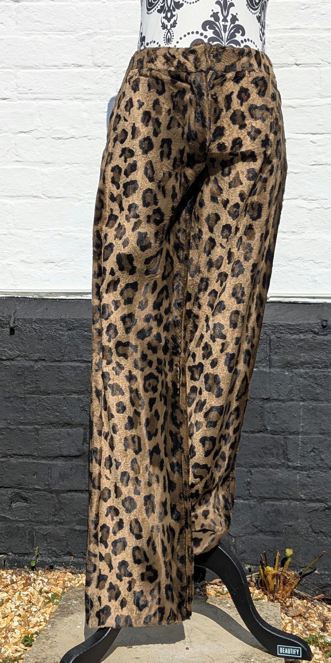 Fierce & Furry – Karen Millen Leopard Print Faux Fur Trousers (UK 8) - Etsy