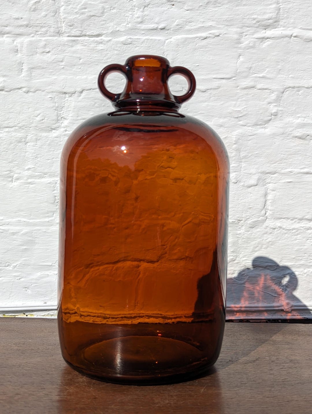 Vintage Brown Glass Demijohn Carboy Bottle Large 4.5lt - Etsy