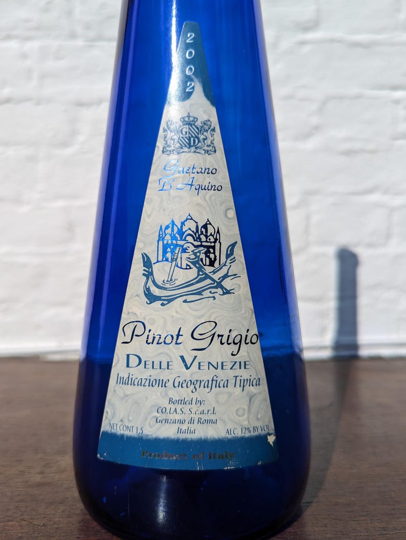 Rare Cobalt Blue Gaetano D'aquino Wine Bottle - Etsy