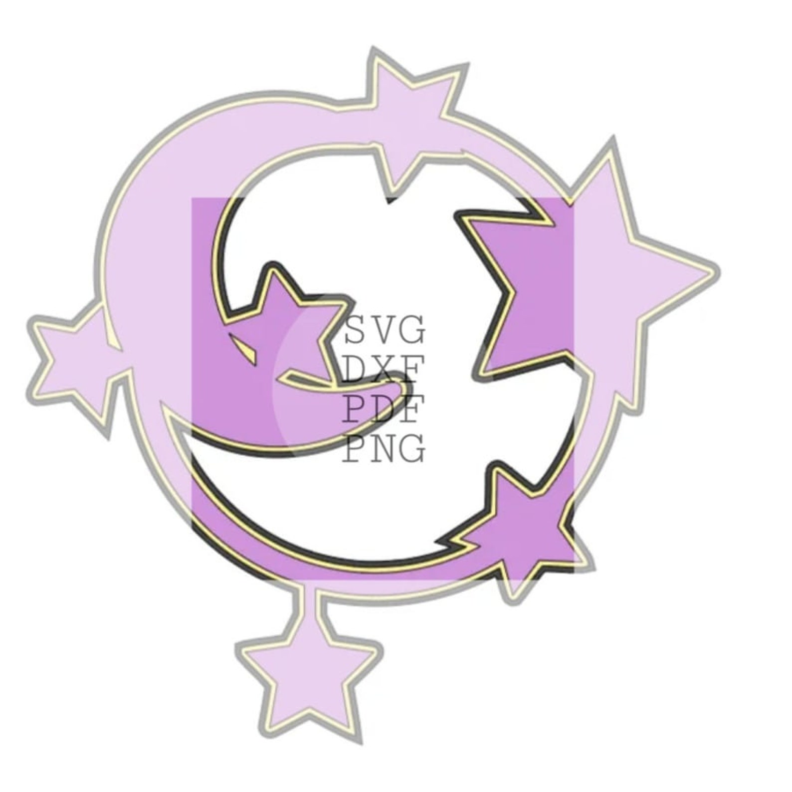 Moon and Star Border Svg/dxf/png/pdf - Etsy UK