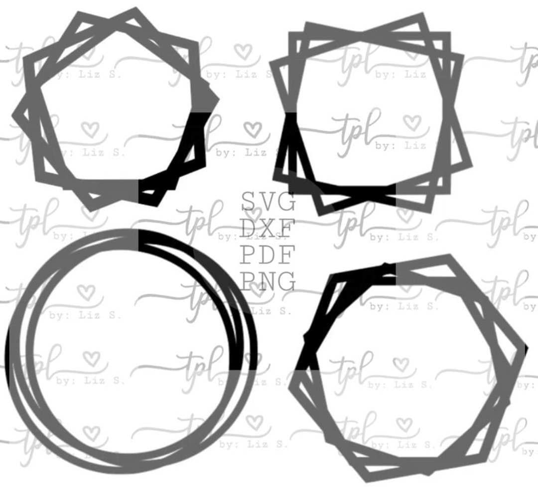 Four Caketopper Borders Svg/dxf/png/pdf - Etsy