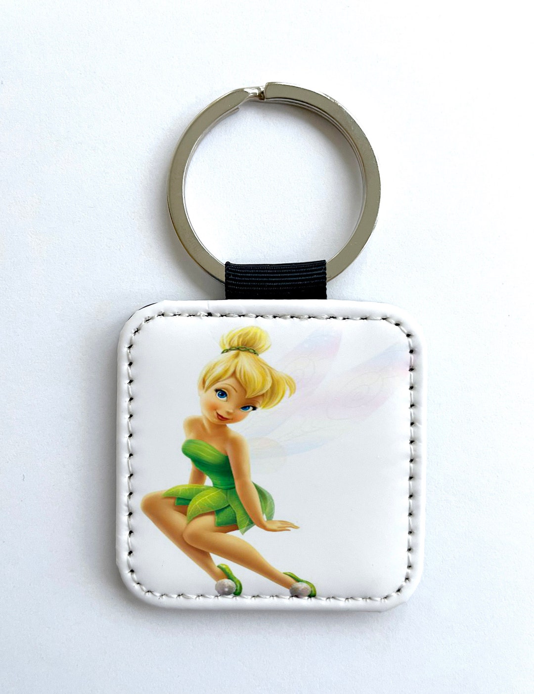 Tinkerbell Classic Pose Princess Synthetic Leather Key Ring Tag Decor ...