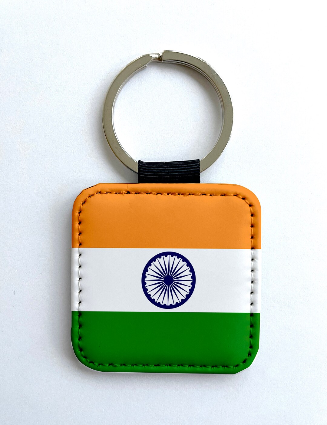 Flag of India Republic of India Synthetic Leather Key Ring Tag Decor ...