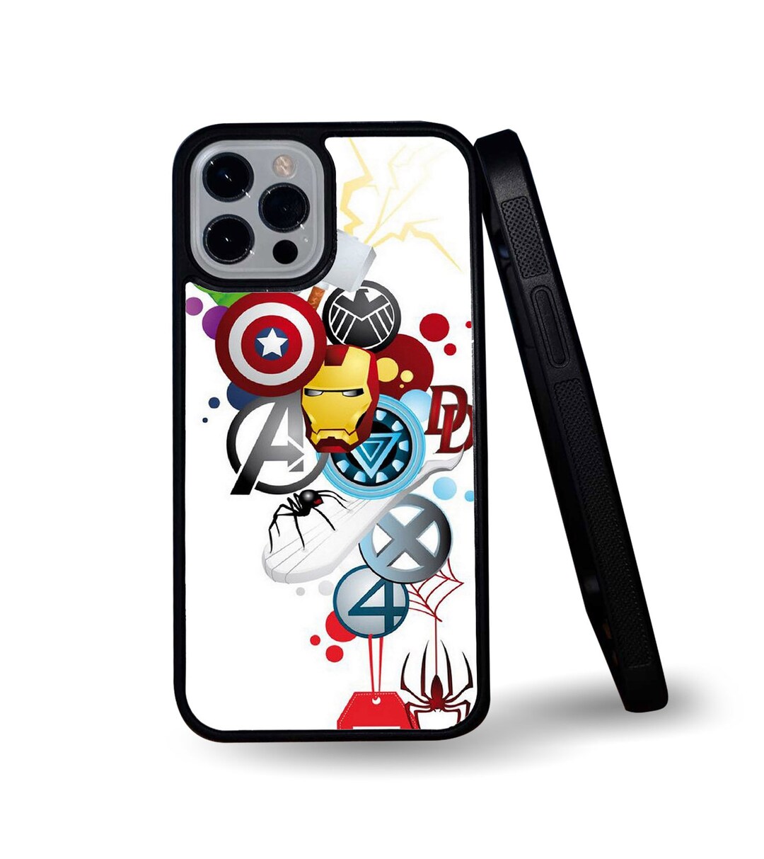 Classic Marvel Superhero Emblems Stylish Snapback Rubber Phone Cover ...