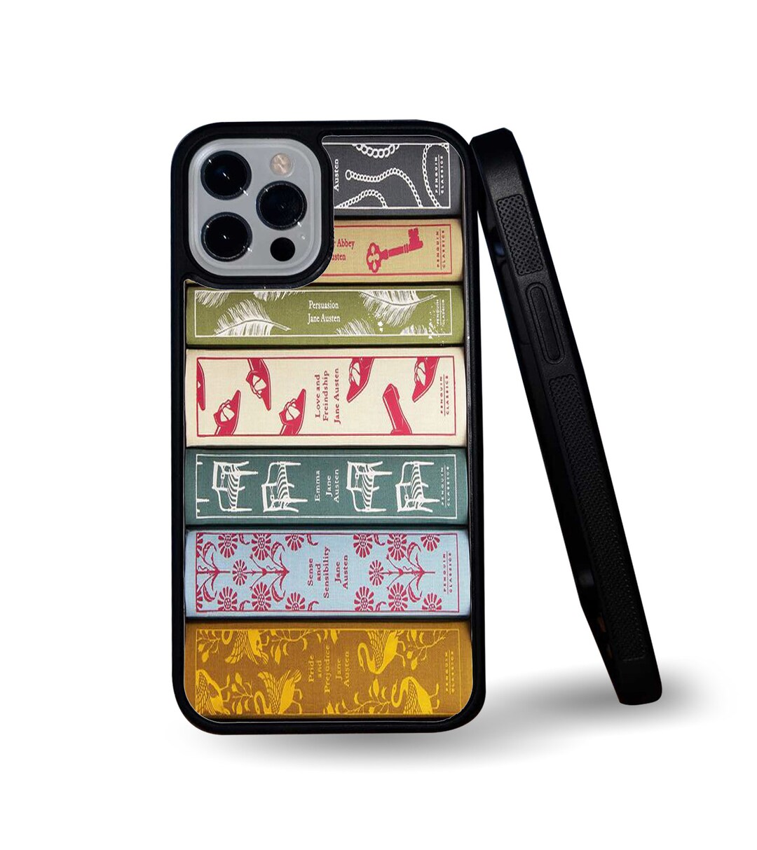Jane Austin Book Spine Collection Stylish Snapback Rubber Phone Cover ...