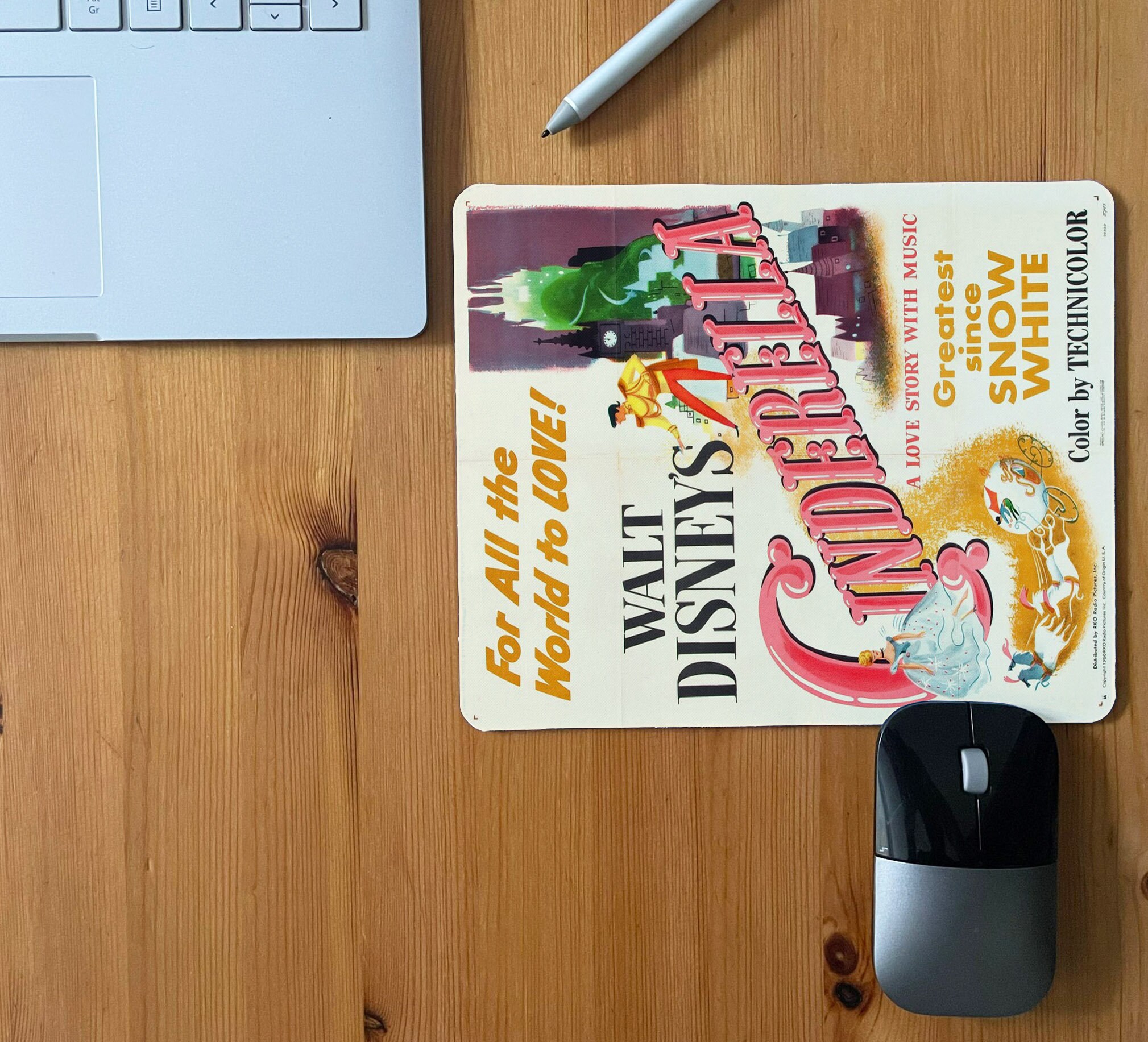 Retro Cinderella Poster Technicolor Computer PC Laptop Mouse | Etsy