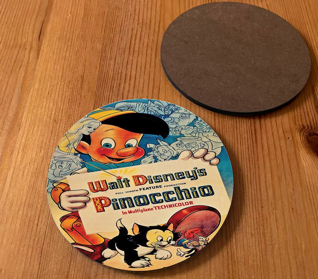 1940 Classic Pinocchio Retro Poster Disney Synthetic Wood Cup - Etsy