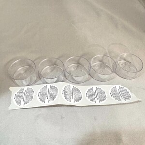 5 Empty Clear Tea Light Cups With a Strip of 5 Warning Labels You Can ...