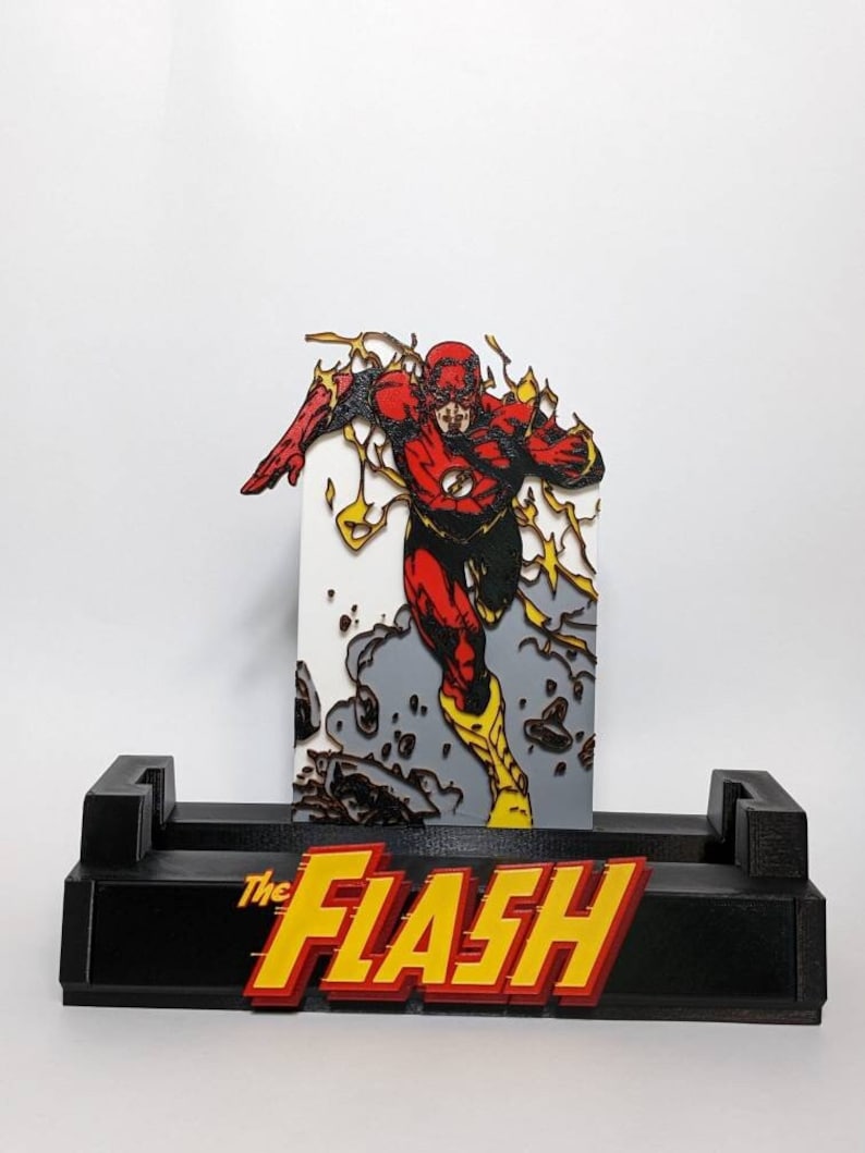 The Flash Comic Book Stands Wall Mountable LED Ready - Etsy