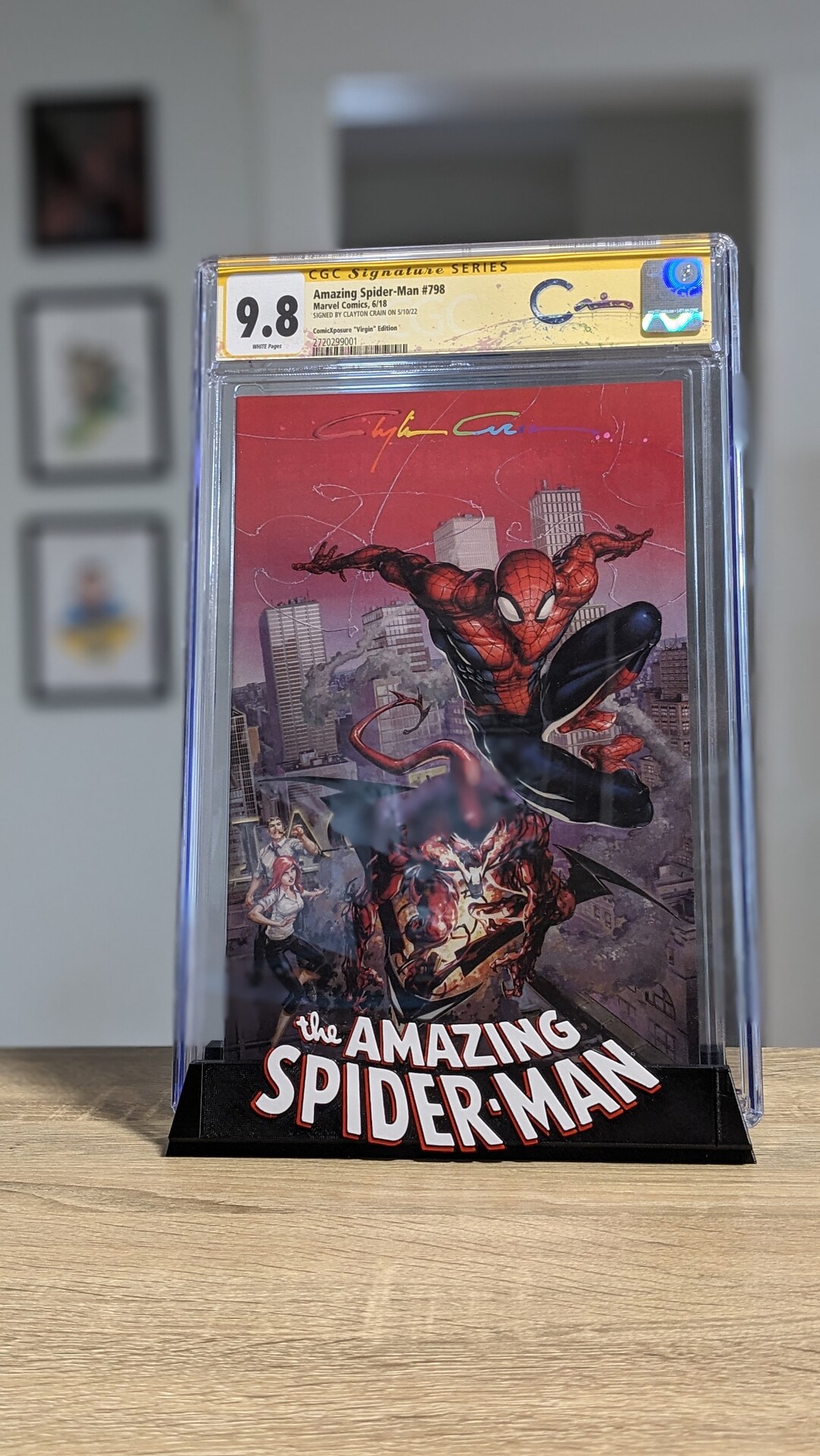 The Amazing Spiderman Comic Book Stand Fits Graded CGC Cbcs-wall ...