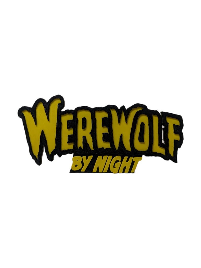 Werewolf by Night 3D Printed Logo Sign Display Includes Free - Etsy