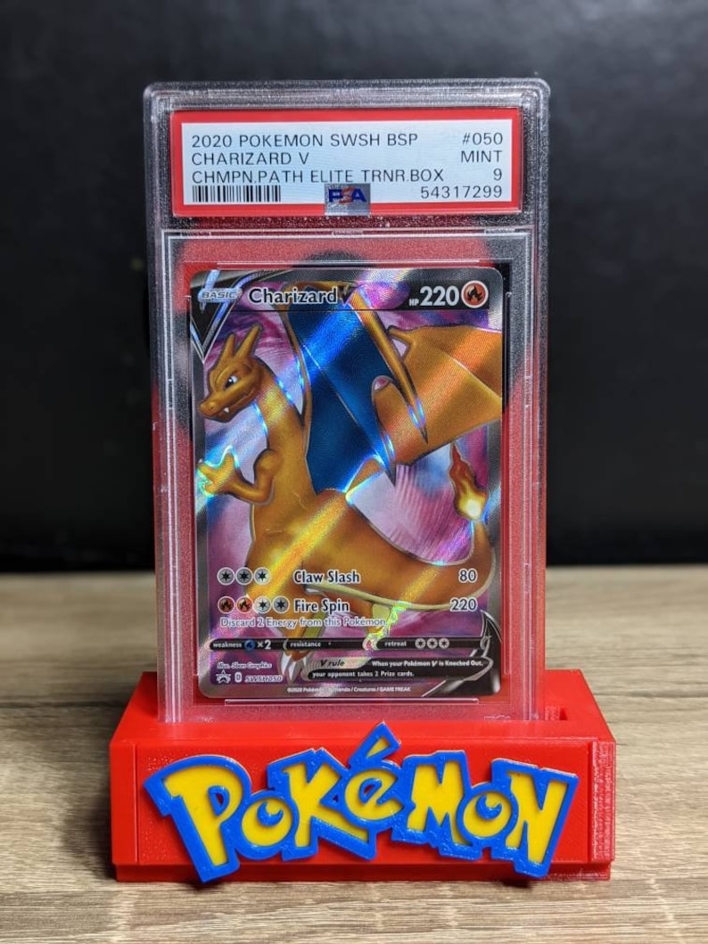 Pokemon Card Stands Wall Mount Displays for PSA and Graded - Etsy