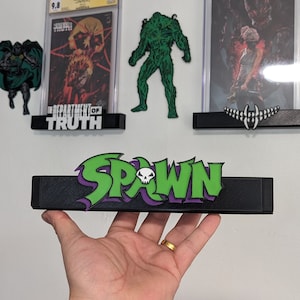 Spawn Comic Book Stand Wall Mountable -LED Friendly - Fits CGC CBCS and ...