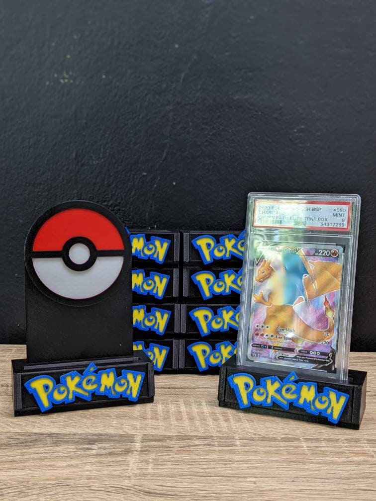 Pokemon Card Stands Wall Mount Displays for PSA and Graded - Etsy