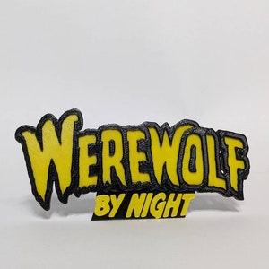 Werewolf by Night 3D Printed Logo Sign Display - Includes Free Stand - Etsy