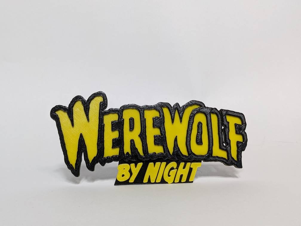 Werewolf by Night 3D Printed Logo Sign Display Includes Free - Etsy UK