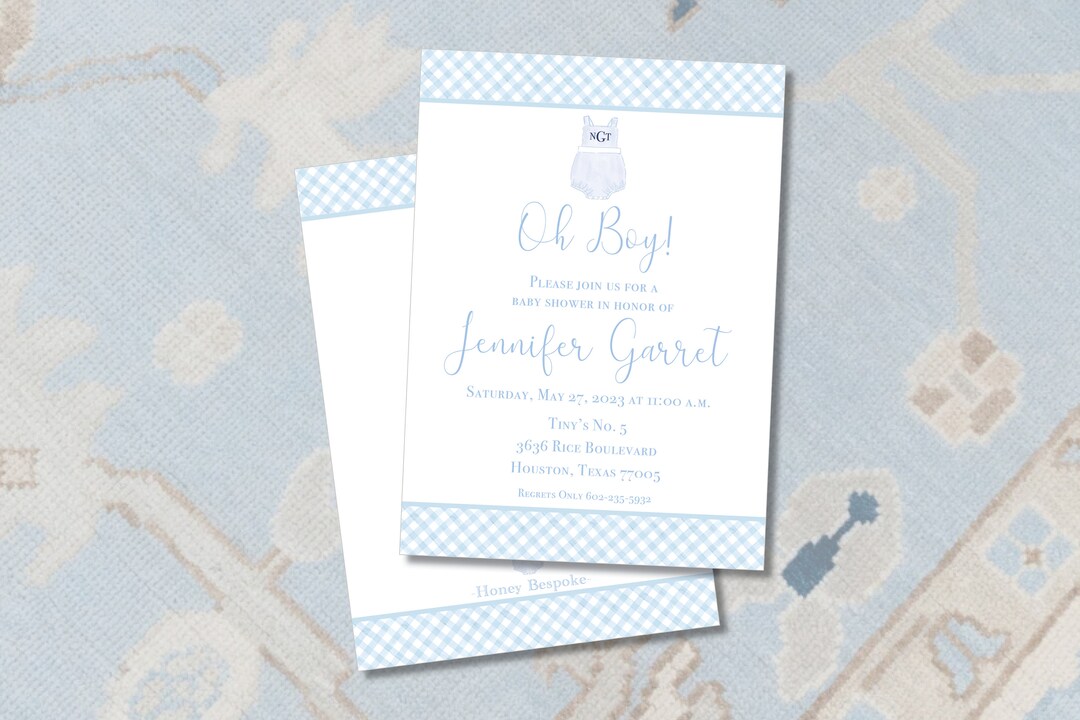 Classic Watercolor Baby Shower Invitation / Preppy Baby Shower ...