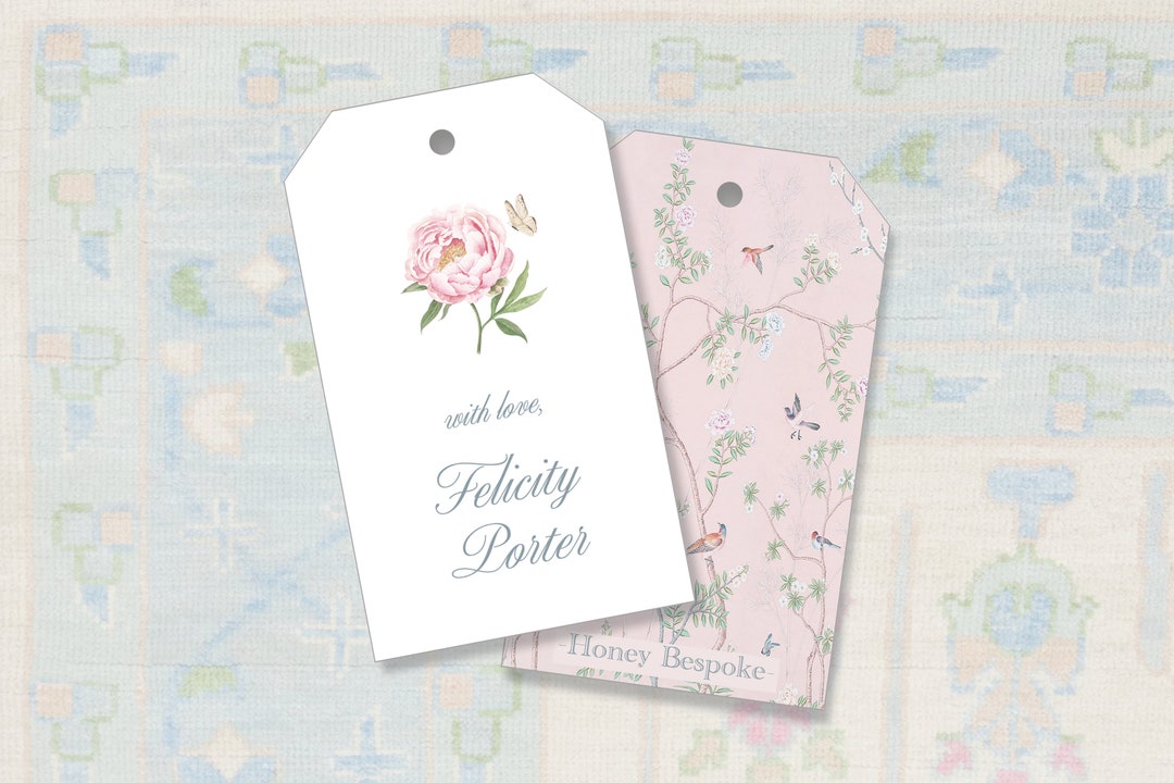 Elegant Grandmillennial Gift Tag / Monogram Gift Tags / Thank You Notes ...