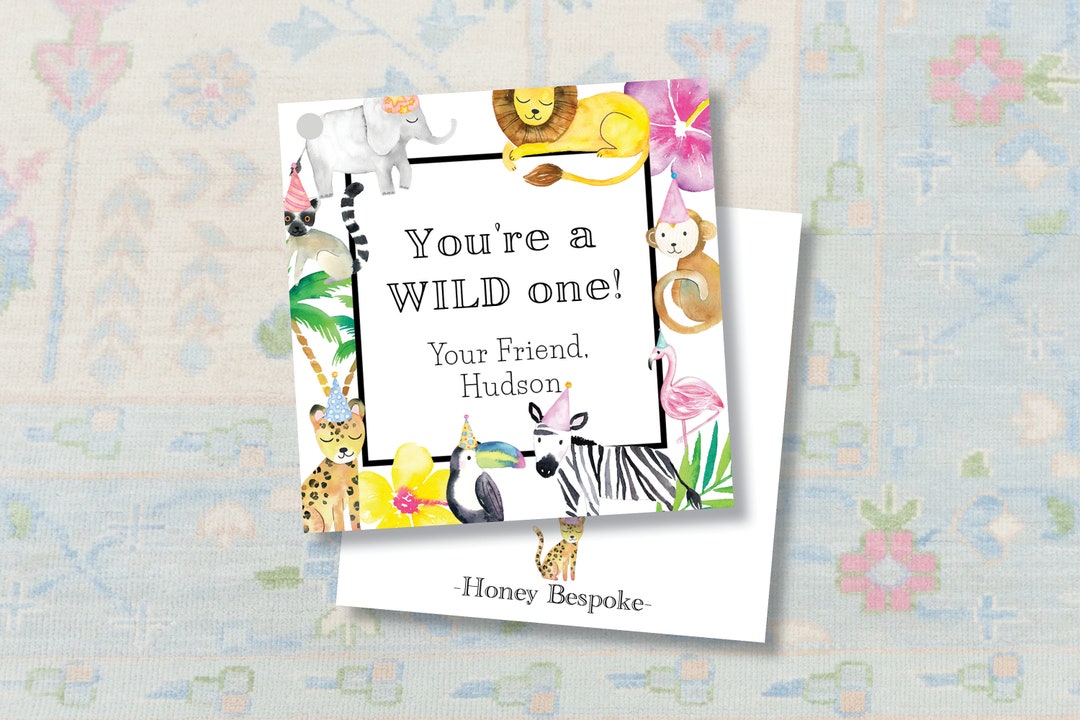 Party Animal Gift Tag / Wild One Gift Tags / Calling All Party Animals ...