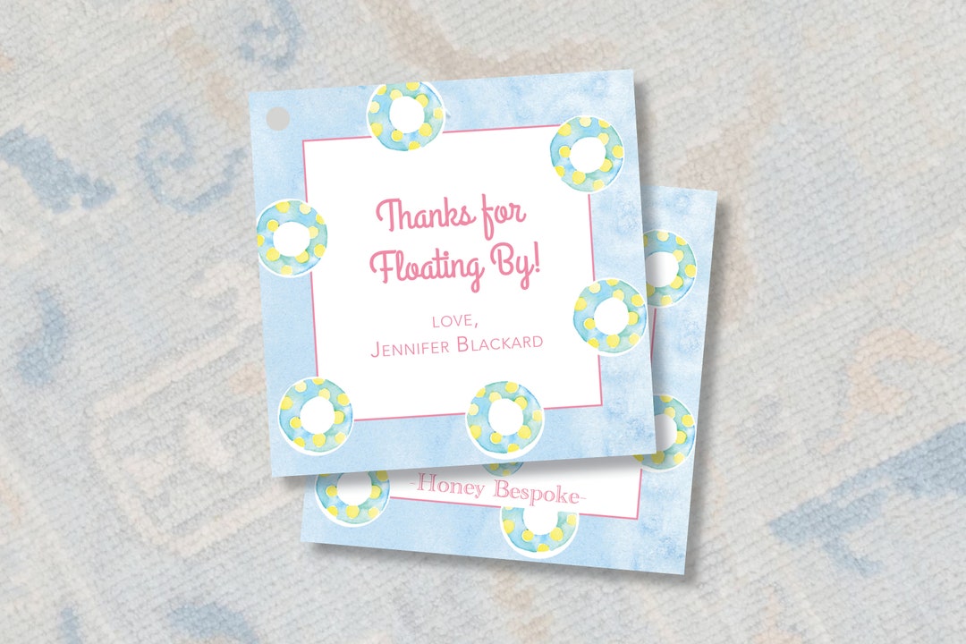Summer Gift Tag / Pool Party Gift Tag / Enclosure Cards - Etsy