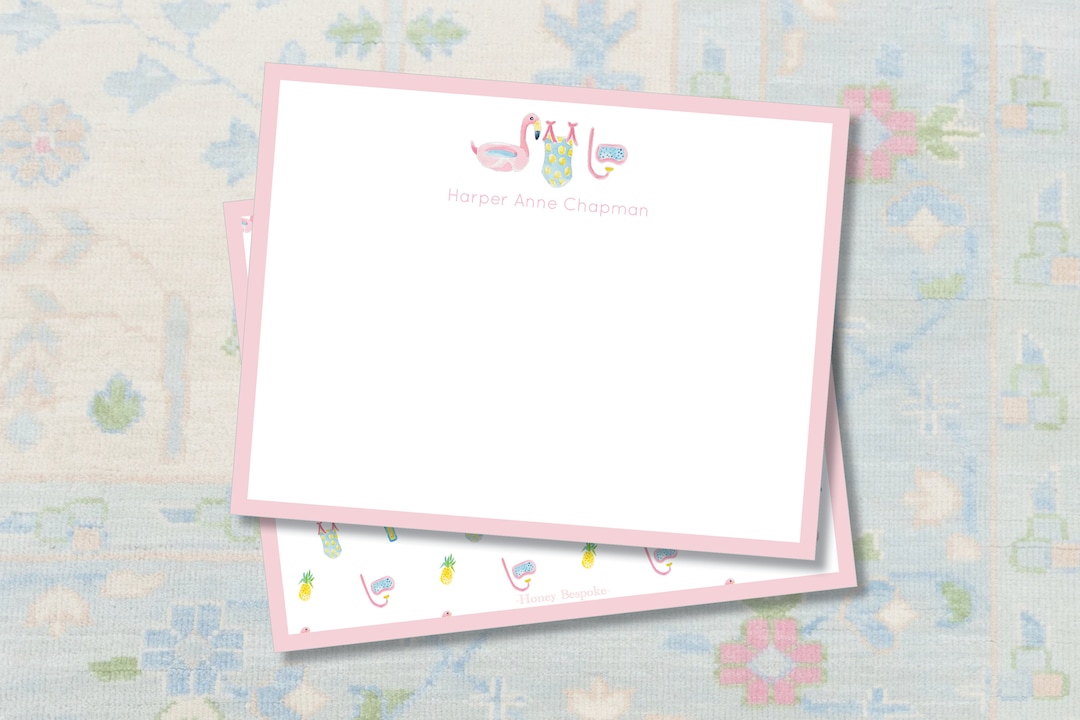 Summer Fun Stationery / Pool Theme Party Thank You Cards / Camp ...