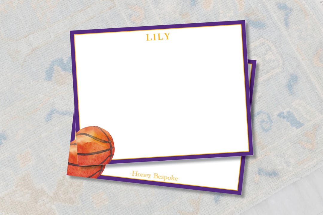 Personalized Basketball Team Colors Stationery / Basketball Stationery ...