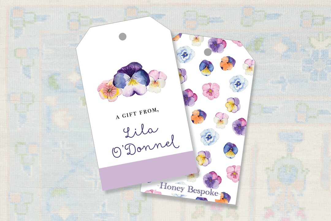 Personalized Watercolor Floral Gift Tags / Elegant Gift Tags Printable ...