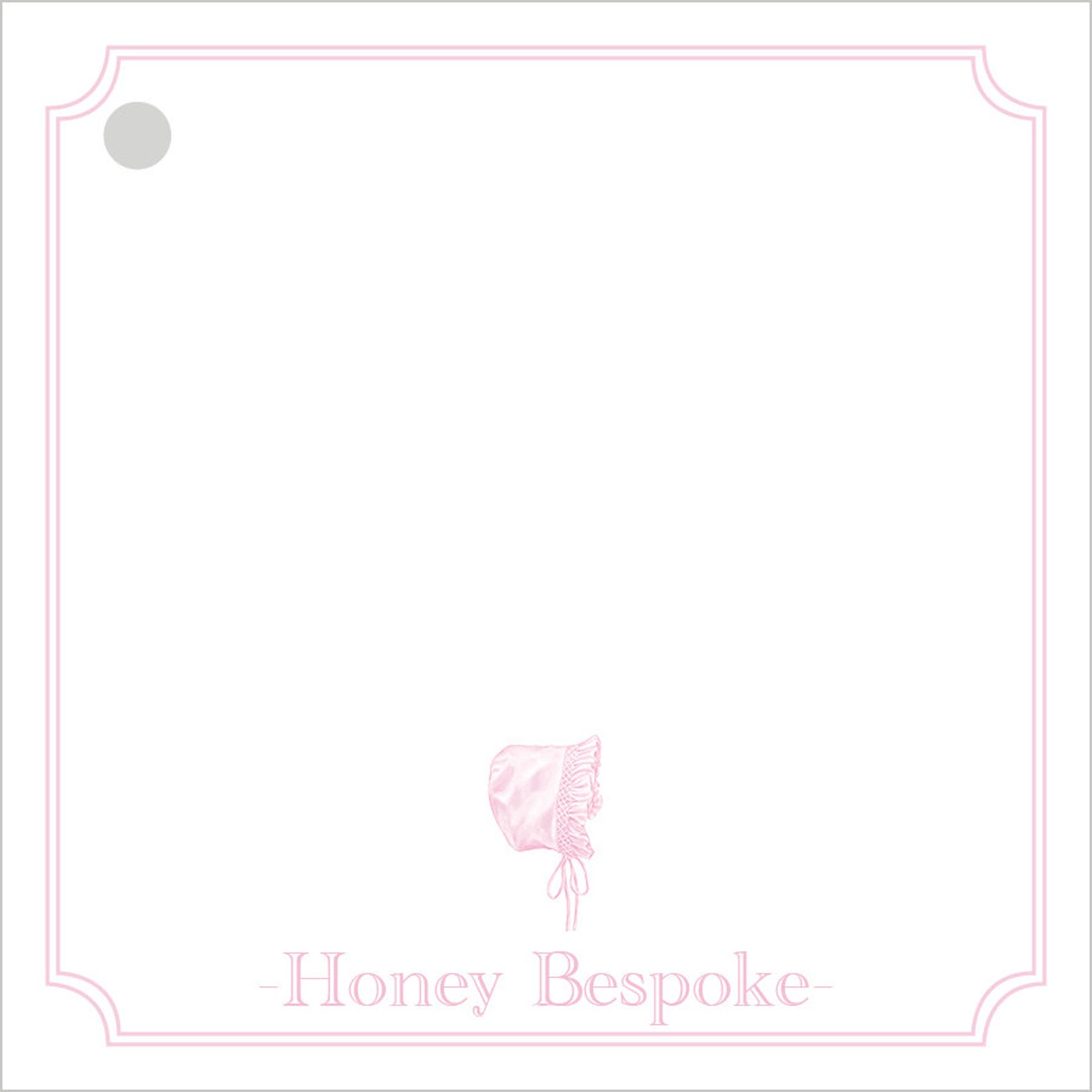 Personalize Watercolor Bonnet Gift Tag | Pink Baby Shower Enclosure ...