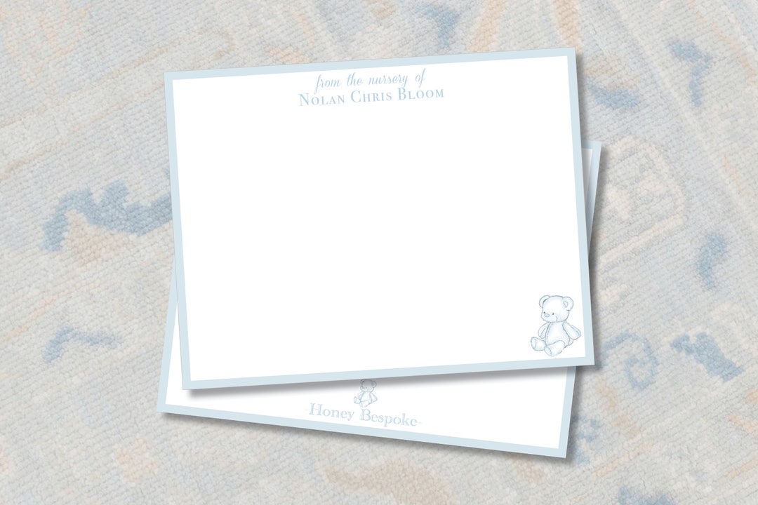 Preppy Note From the Nursery Teddy Bear Stationery / Teddy Bear Themed ...