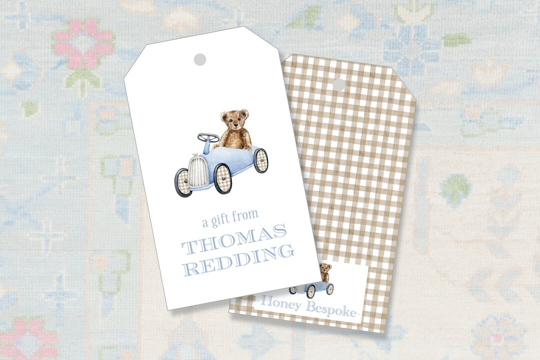 Teddy Bear Gift Tags / Teddy Bear Themed Gift Tags / Ralph Lauren Teddy ...