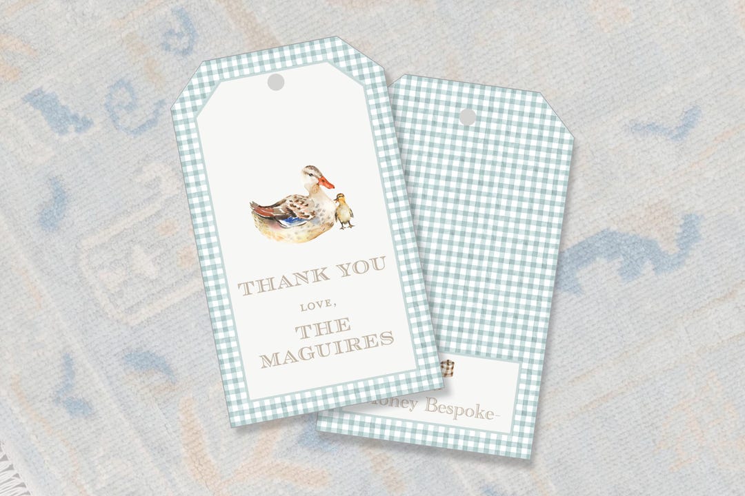 Duckling Baby Shower Gift Tags / Preppy Duck Printable Gift Tags ...