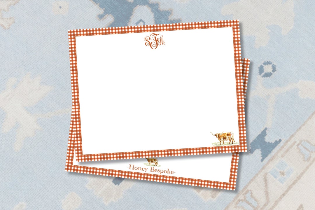 Personalized Texas Stationery/ Longhorns / Graduation Gift/ Preppy ...