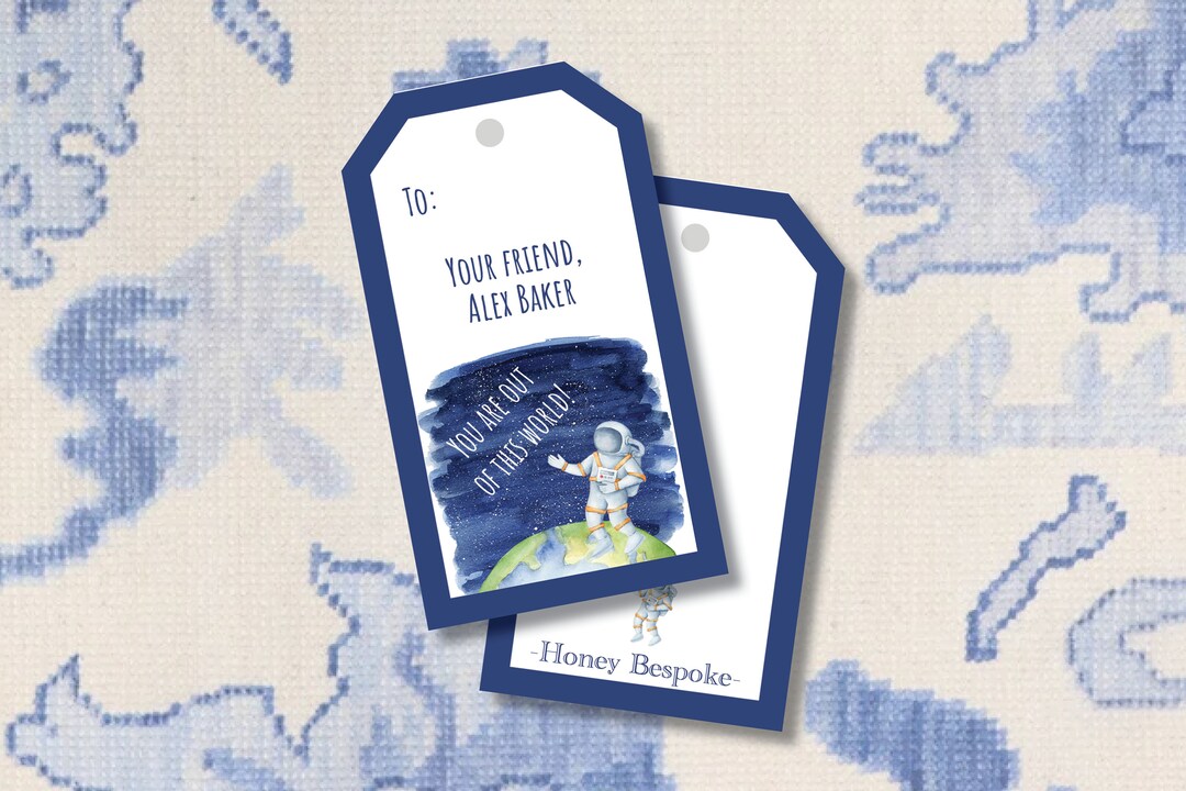 Astronaut Gift Tag / Astronaut Theme Gift Tags / Out of This World - Etsy