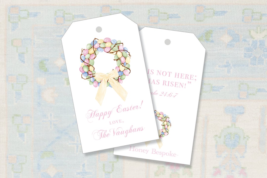 Easter Egg Gift Tags / Christian Easter Gift Tags / Personalized Easter ...
