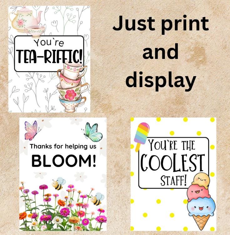 Monthly Staff Morale Posters | Teacher & School Staff Appreciation ...