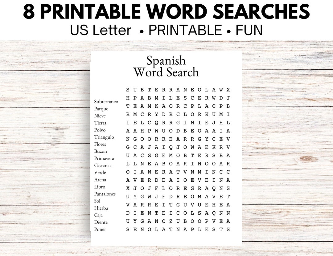 Wordsearch Printable Multi-languages Kids Adults Family Games Circle ...